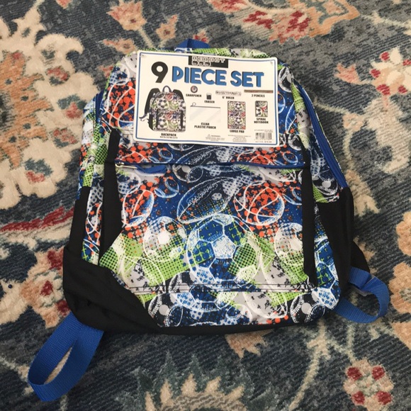 Reboot | Accessories | 9 Piece Set Sports Printed Backpack | Poshmark
